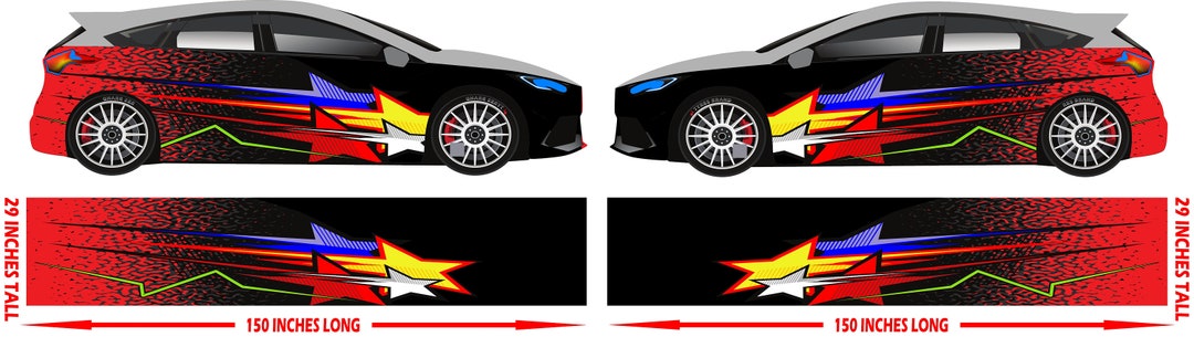 17 Star Rage Race Car Side Wrap Laminated Print Modified Late Model ...