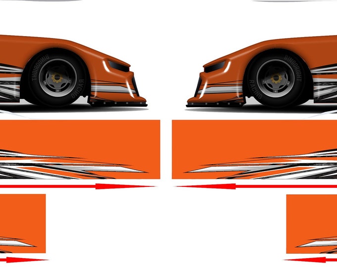23 Storm Race Car Side Wrap Laminated Print Modified Late Model Super ...