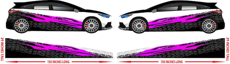 5 Purple Dream Race Car Side Wrap Laminated Print Modified Late Model ...