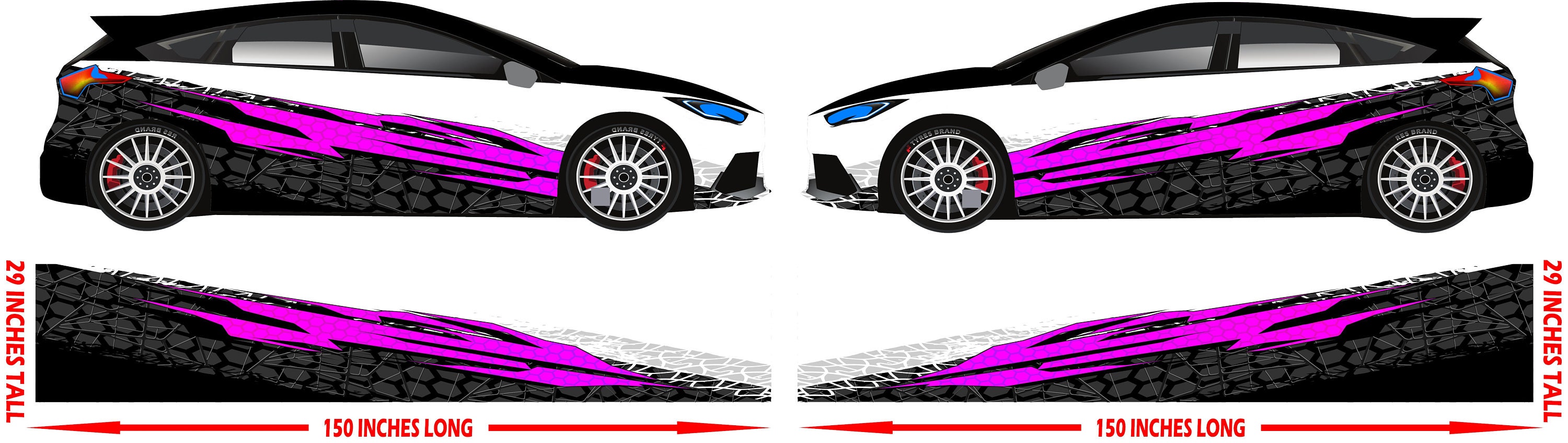 5 Purple Dream Race Car Side Wrap Laminated Print Modified Late Model ...
