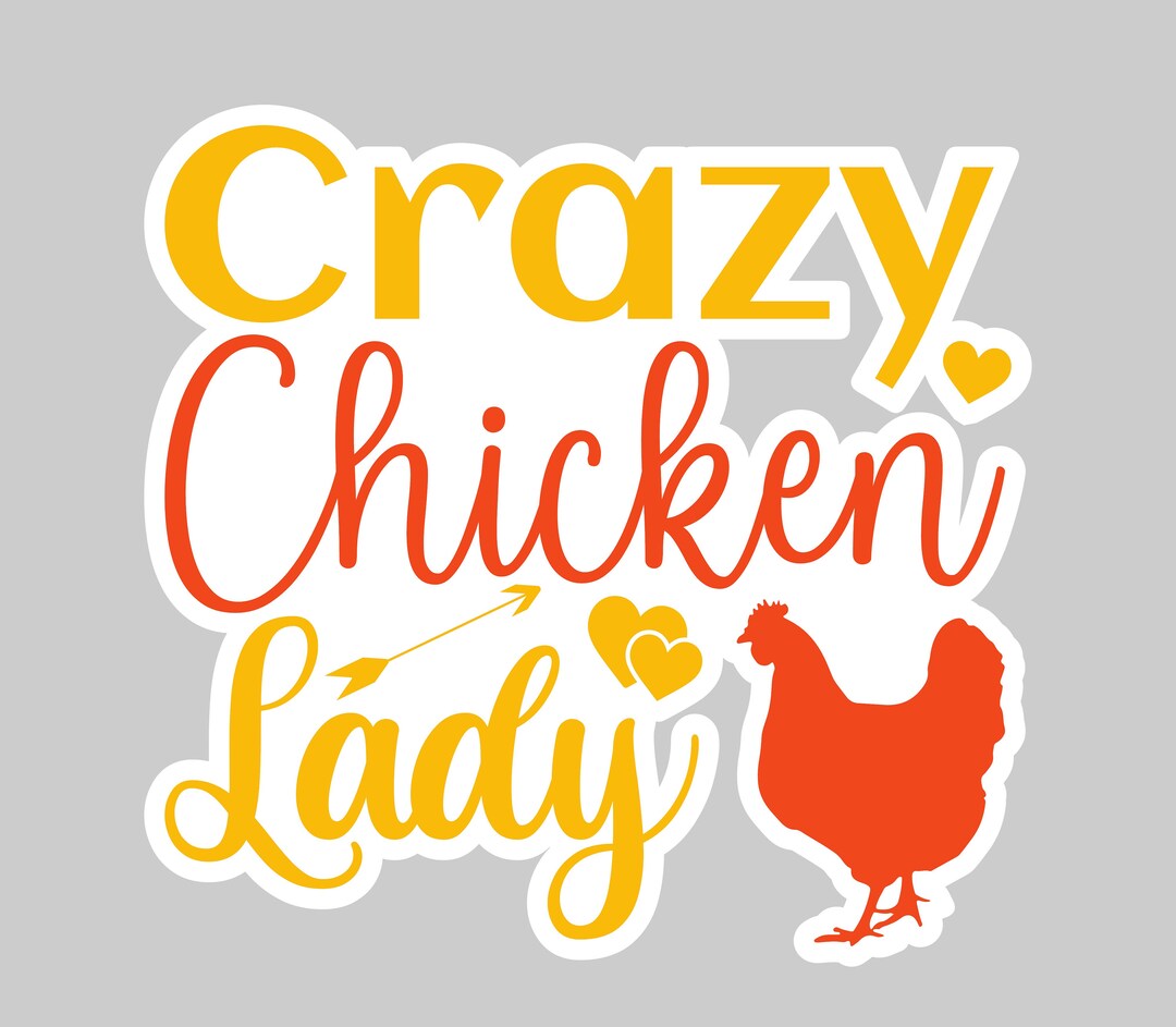 Crazy Chicken Lady Decal - Etsy