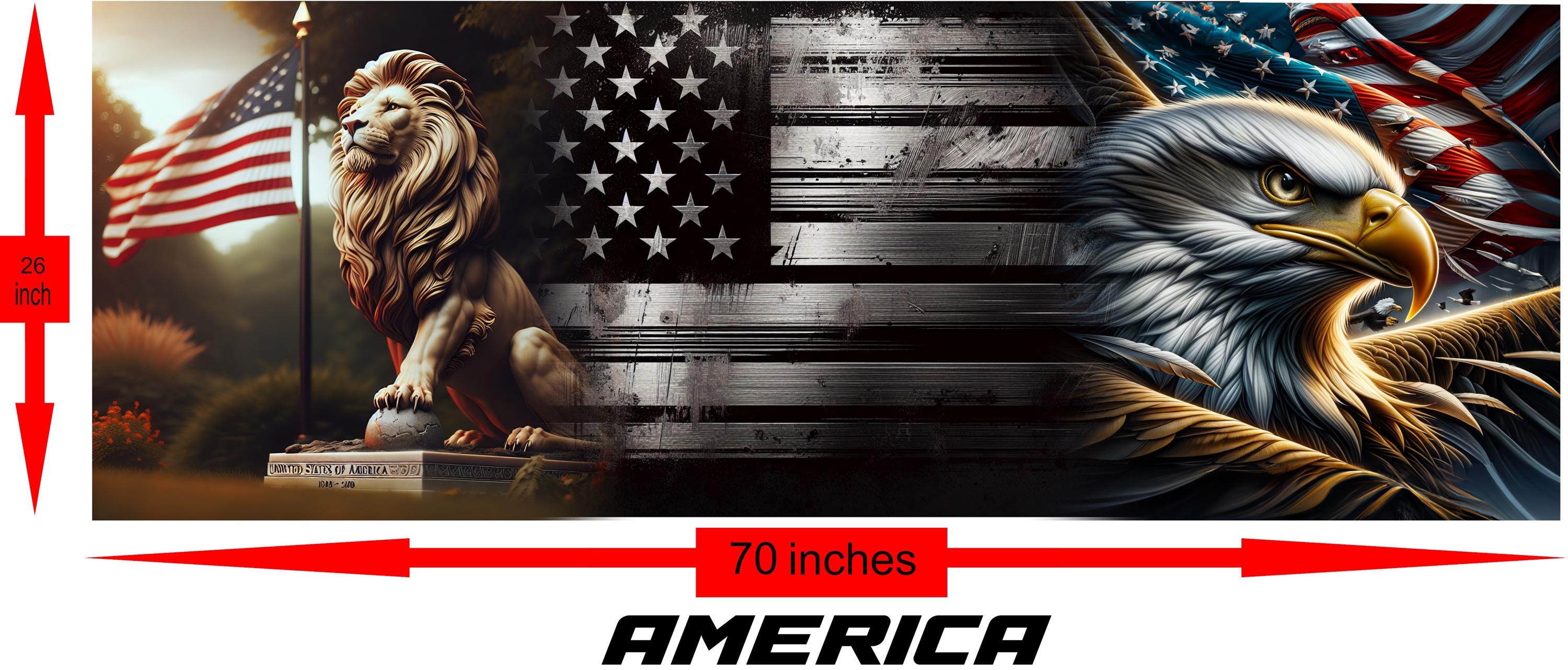 America Custom TAILGATE Wrap - Etsy