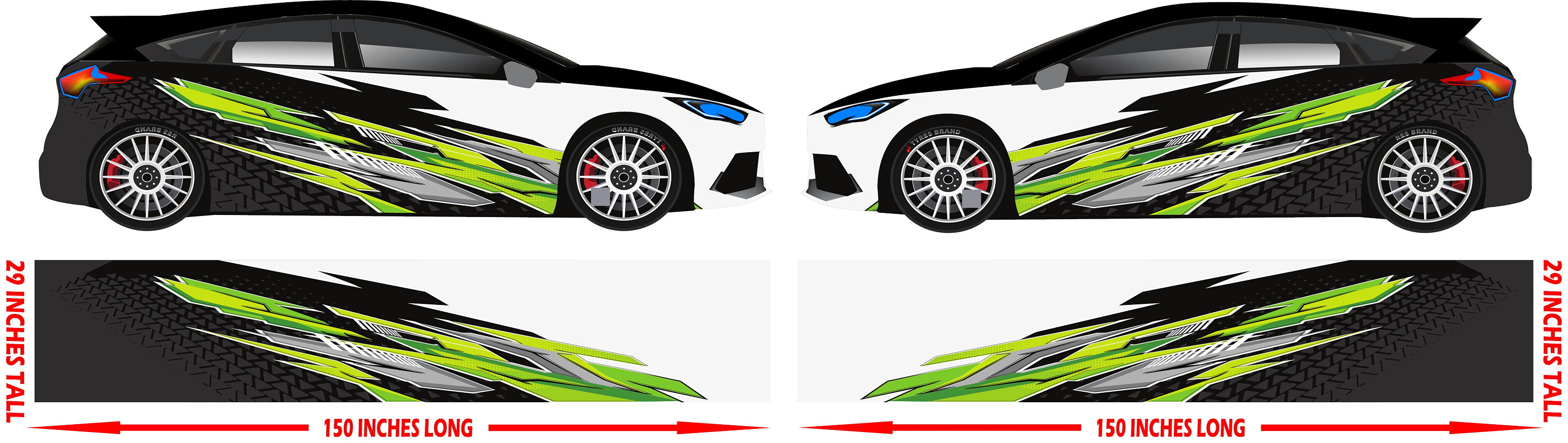 73 Race Track Race Car Side Wrap Laminated Print Modified Late Model ...