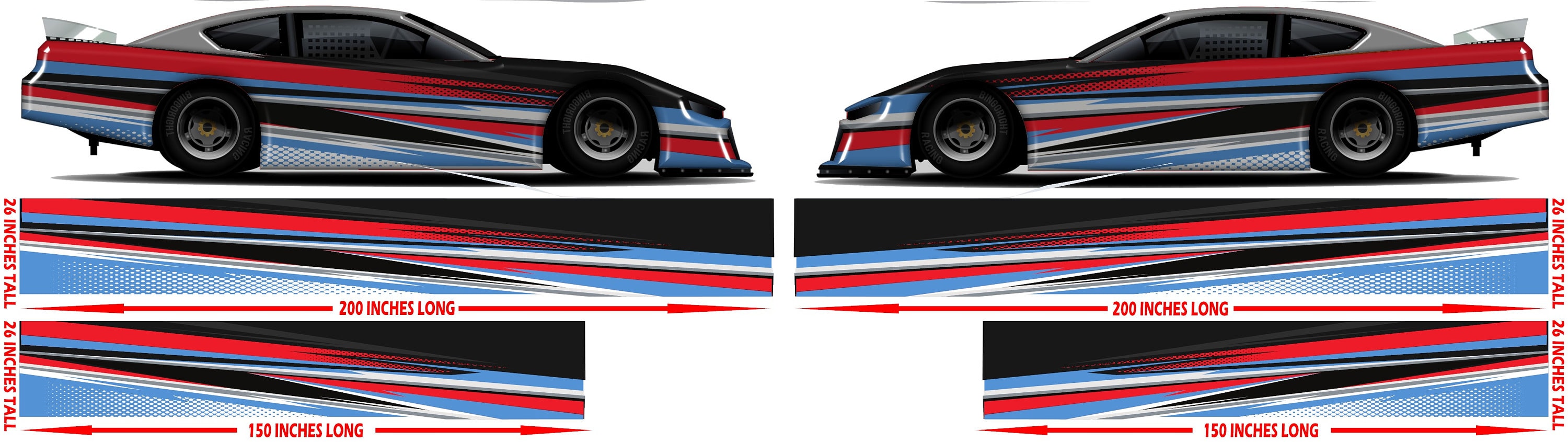 16 Classy Patriot Race Car Side Wrap Laminated Print Modified Late ...