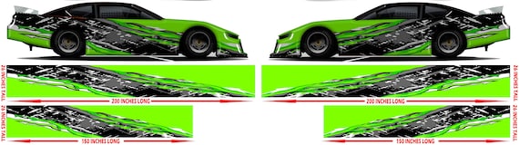 48 Open Wound Race car Side wrap Laminated Print Modified | Etsy