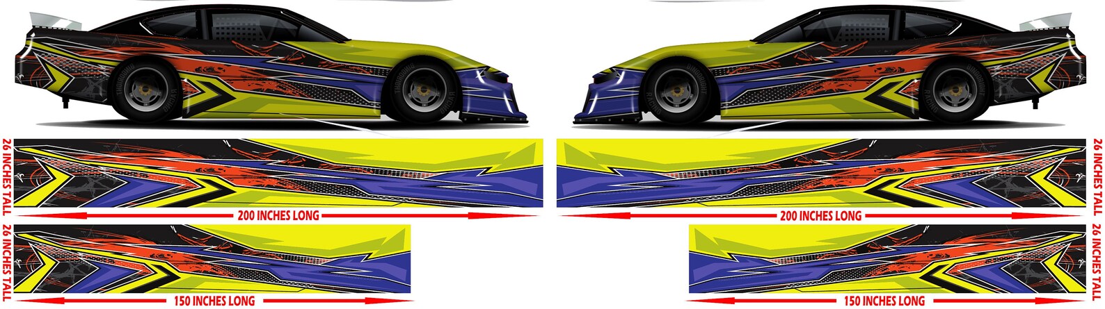 28 Inside Chaos Race Car Side Wrap Laminated Print Modified Late Model ...