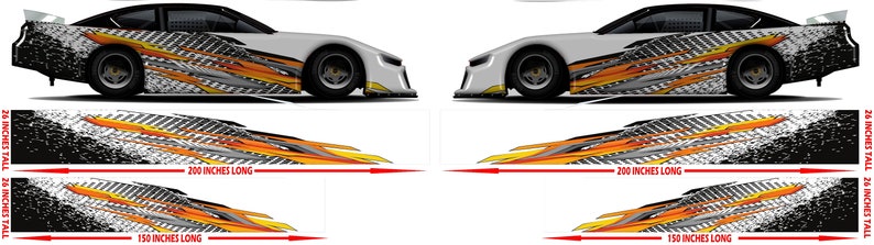 29 Golden Snap Race Car Side Wrap Laminated Print Modified Late Model ...