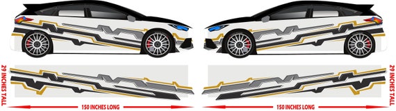 71 Gold Launcher Race Car Side Wrap Laminated Print Modified - Etsy