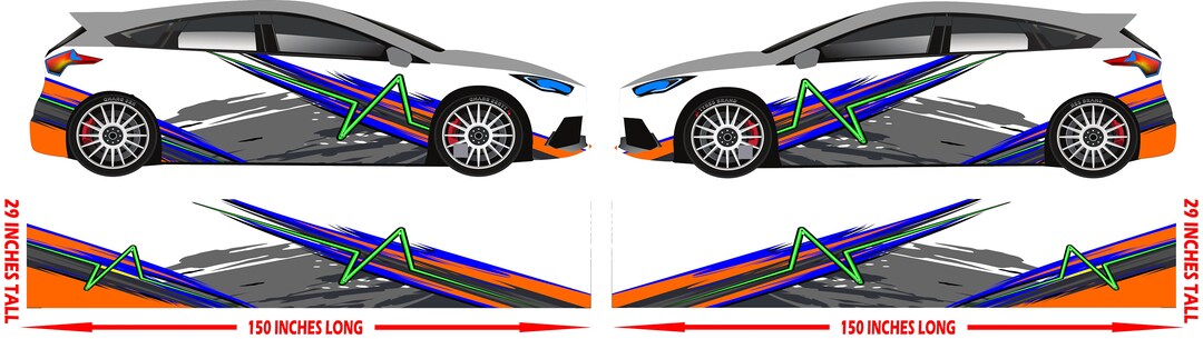 14 Heart Beat Race Car Side Wrap Laminated Print Modified Late Model ...