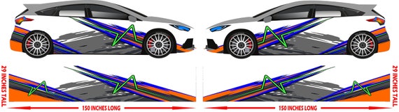 14 Heart Beat Race car Side wrap Laminated Print Modified Late | Etsy