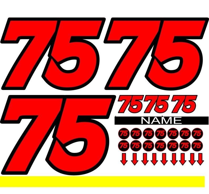 Custom Racecar Number Kit - Etsy