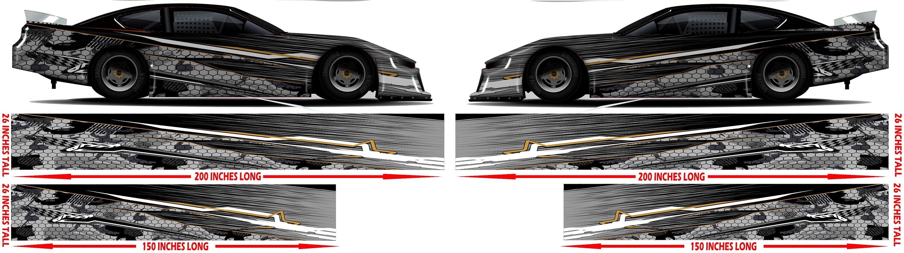 23 Storm Race Car Side Wrap Laminated Print Modified Late Model Super ...