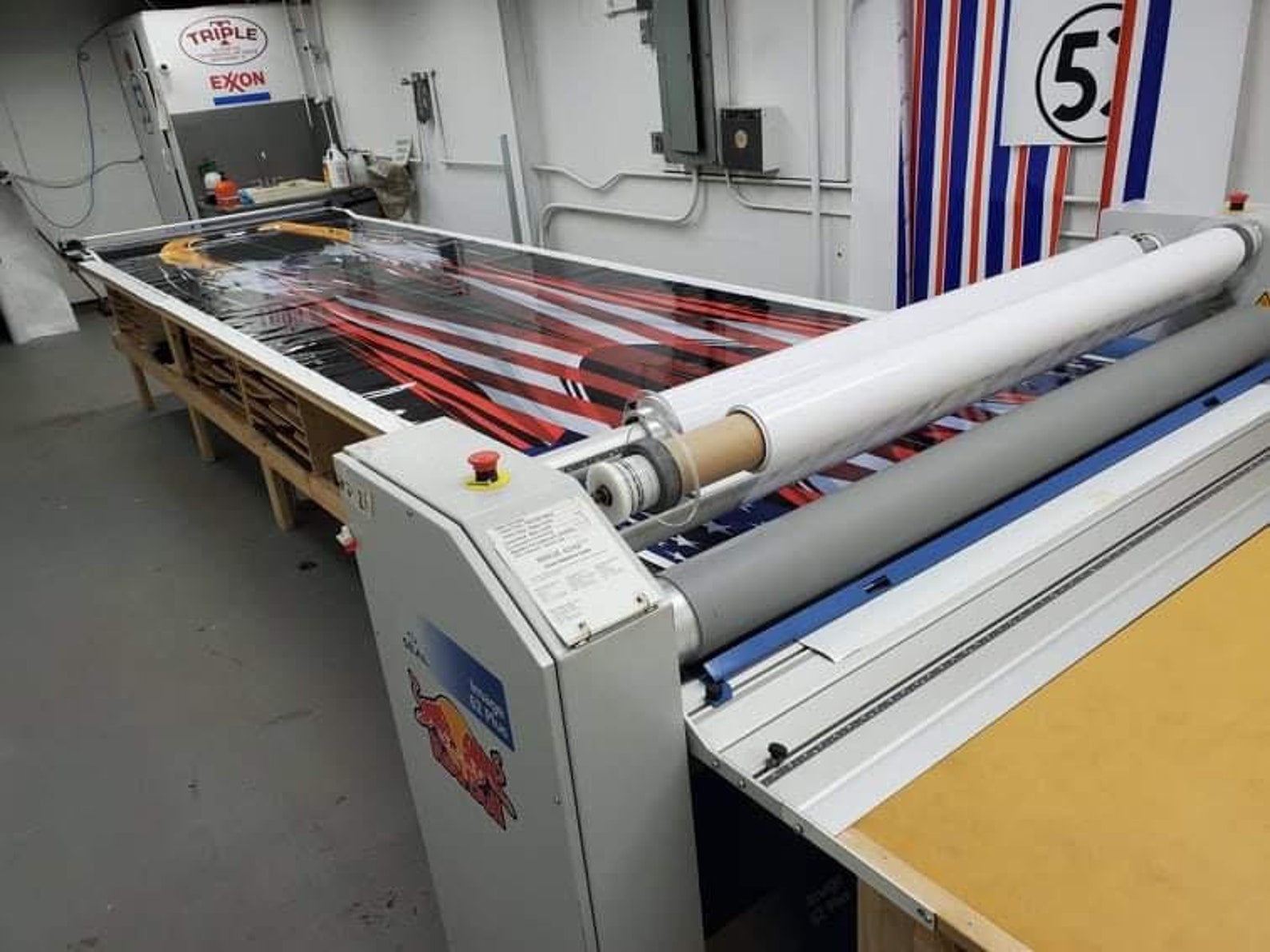 77 Screaming Eagle (green) Race Car Side Wrap Laminated Print Modified ...