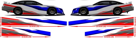 64 Independence Race car Side wrap Laminated Print Modified | Etsy