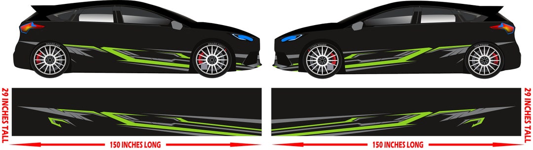 52 Lime Light Race Car Side Wrap Laminated Print Modified Late Model ...