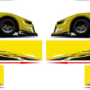 25 Yellow Jacket Race Car Side Wrap Laminated Print Modified Late Model ...