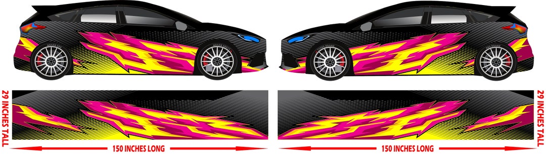 43 Fierce Firefly Race Car Side Wrap Laminated Print Modified Late ...