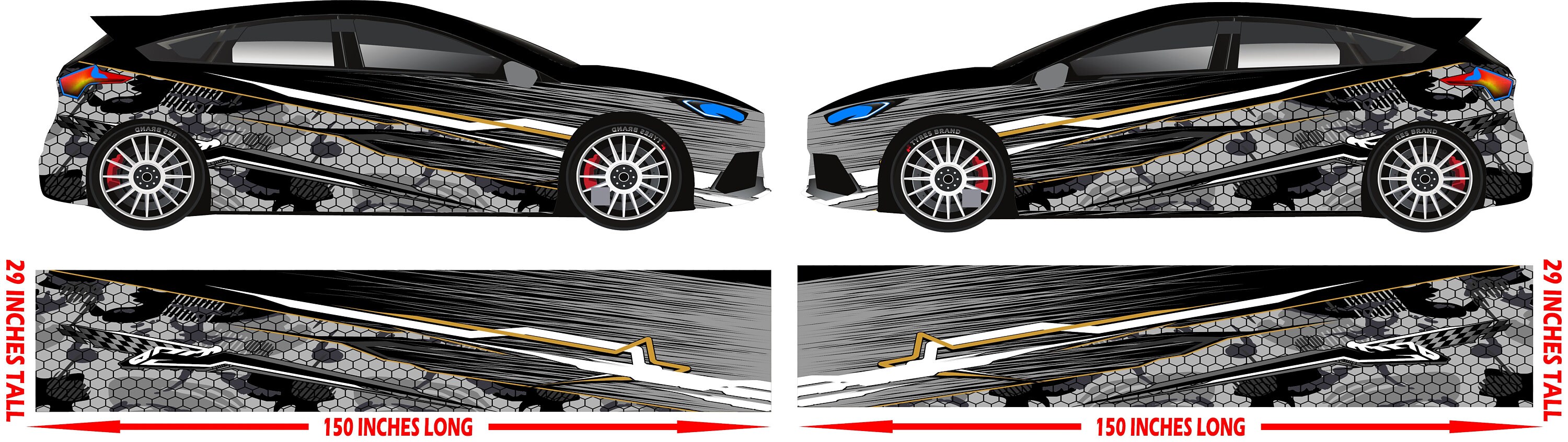 23 Storm Race Car Side Wrap Laminated Print Modified Late Model Super ...