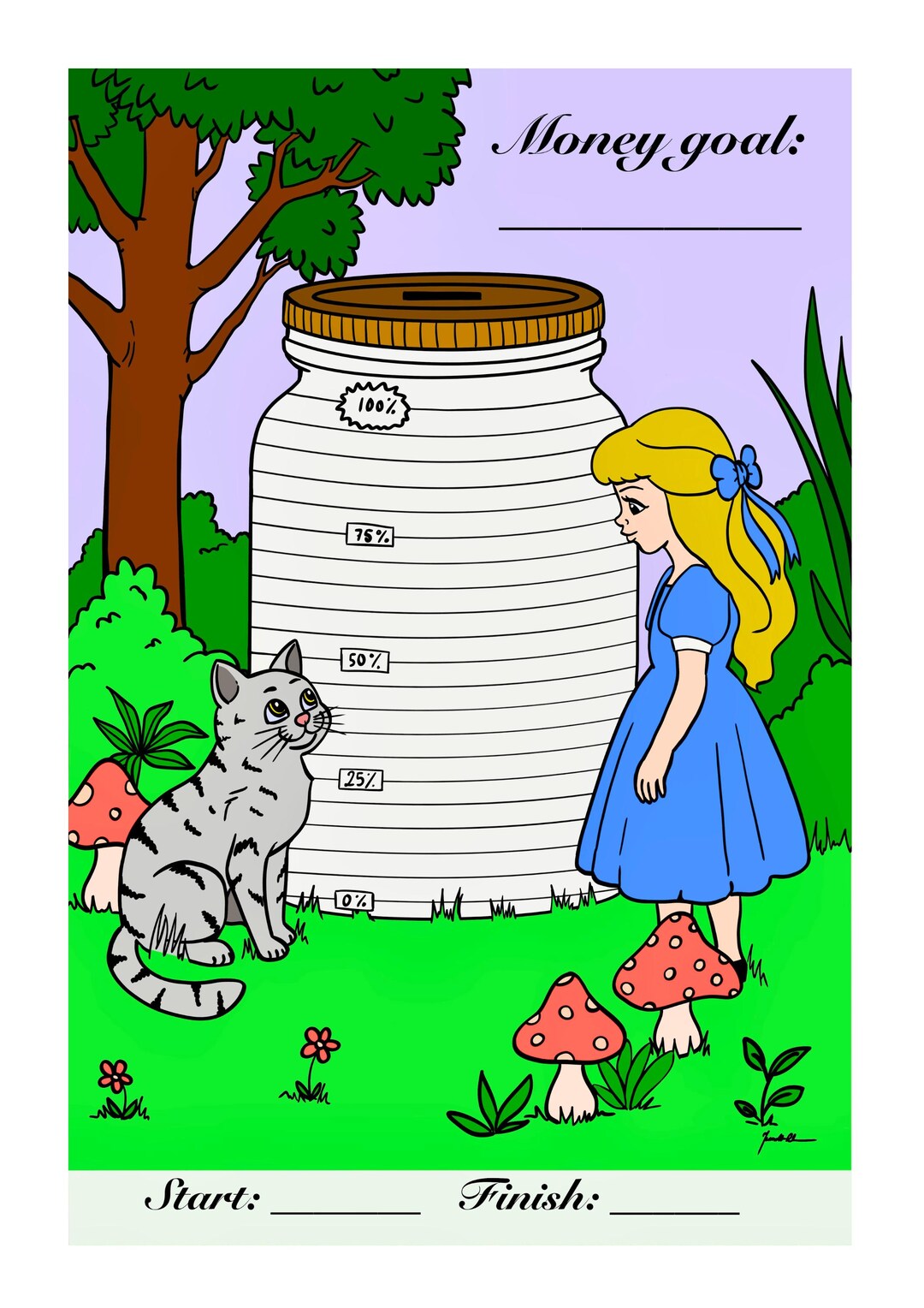 Money Goal Tracker Colouring Page Cozy - Etsy Australia