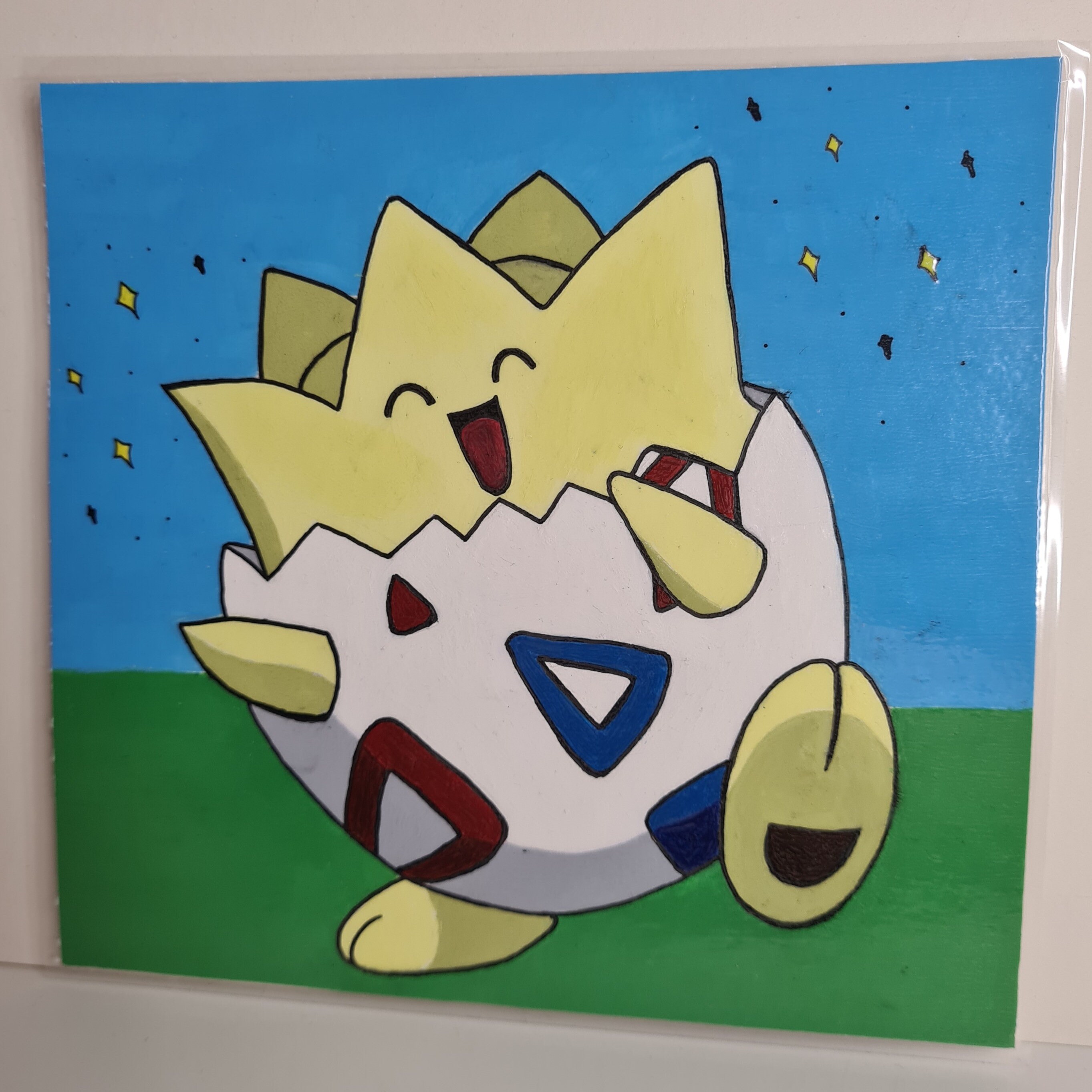 Hand Painted Togepi Pokemon Laminated Poster - Etsy