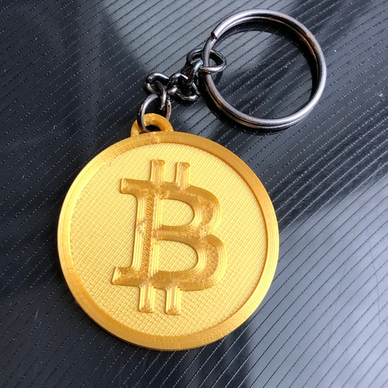 Bitcoin Keychain Golden/silver/glow in the Dark 3D Printed - Etsy