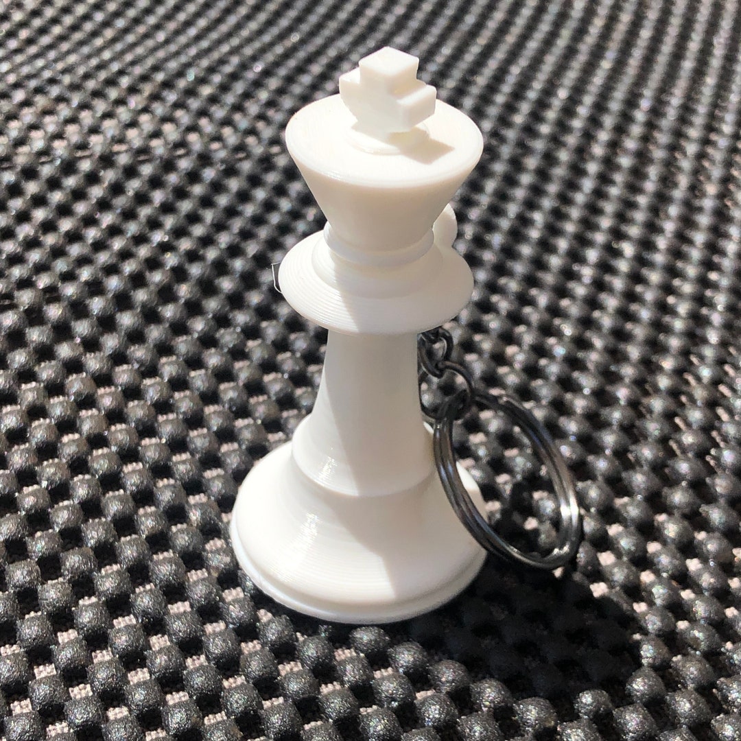 King Chess Piece Keychain White or Black - Etsy
