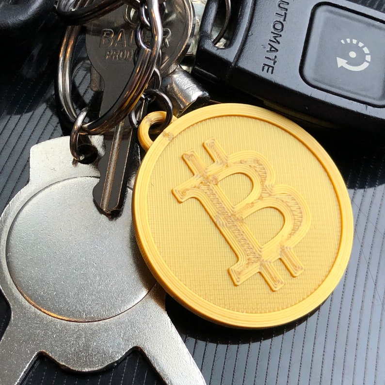 Bitcoin Keychain Golden/silver/glow in the Dark 3D Printed - Etsy