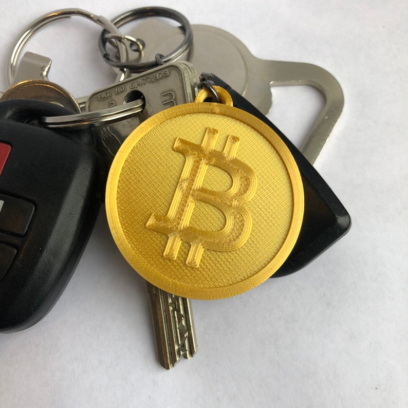 Bitcoin Keychain Golden/silver/glow in the Dark 3D Printed - Etsy