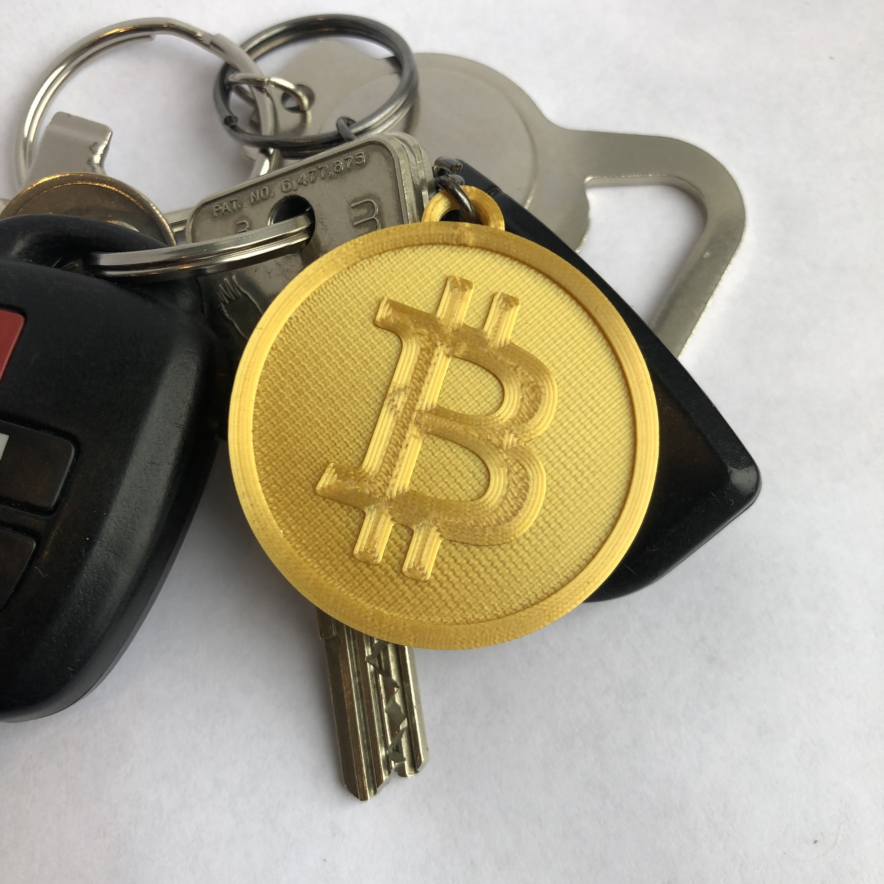 Bitcoin Keychain Golden/silver/glow in the Dark 3D Printed - Etsy