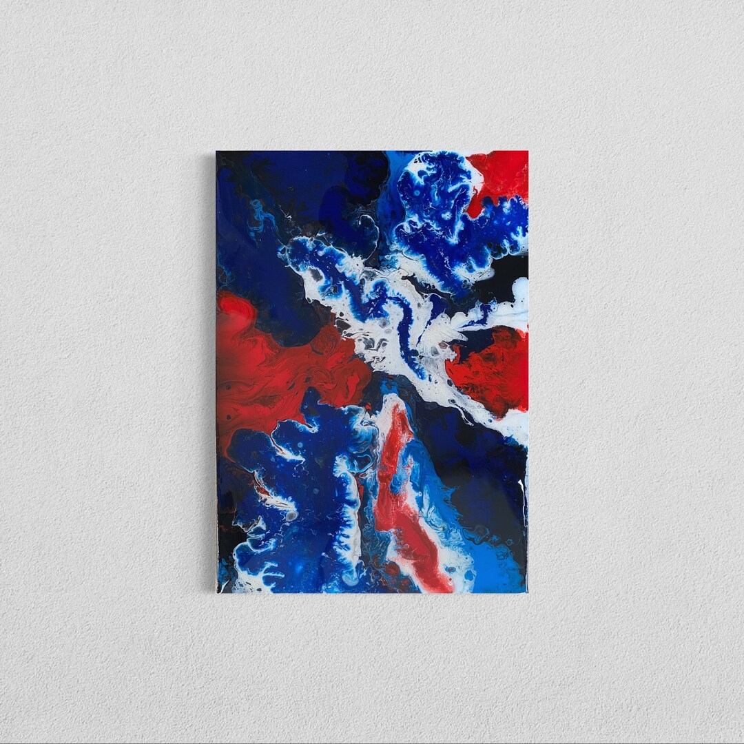 Proudly British Abstract Union Jack Acrylic and Resin Painting on ...