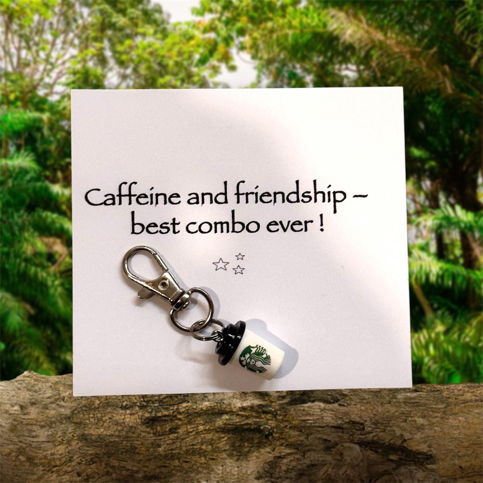 Personalised Mini Coffee Cup Keyring, Miniature Coffee Mug Keyring ...