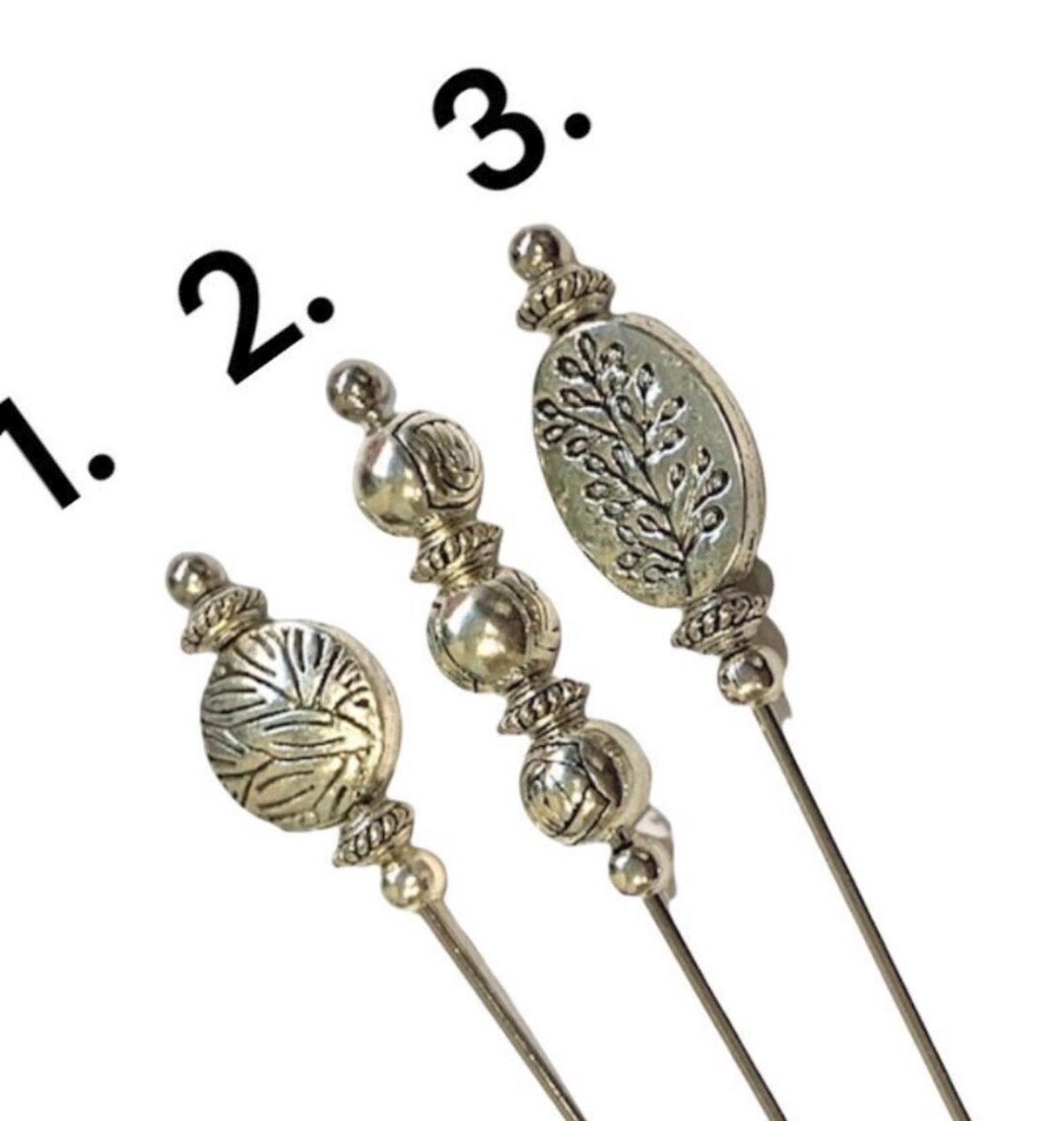 Tibetan Silver Hat Pins in a Choice of Length, Hats for Women, Stick ...