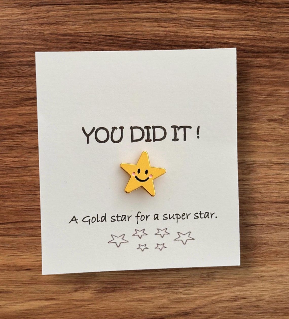 Gold Star Pin Badge, Youre a Star, Congratulations Gift, You Did It ...