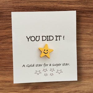 Gold Star Pin Badge, Youre a Star, Congratulations Gift, You Did It ...
