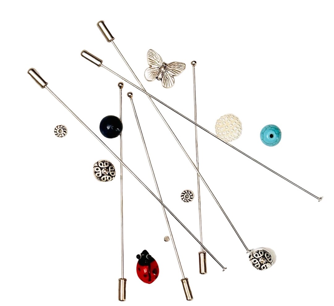 DIY Blank Hat Pins With Caps, 120mm Craft Pins - Etsy