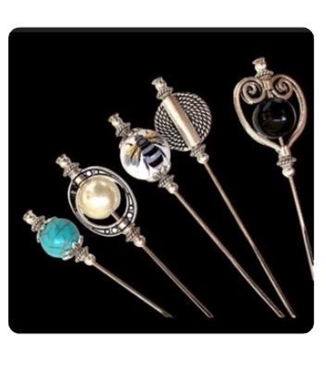 Beautiful Long Pearl Hat Pins in a Choice of Length, Lapel Pins ...