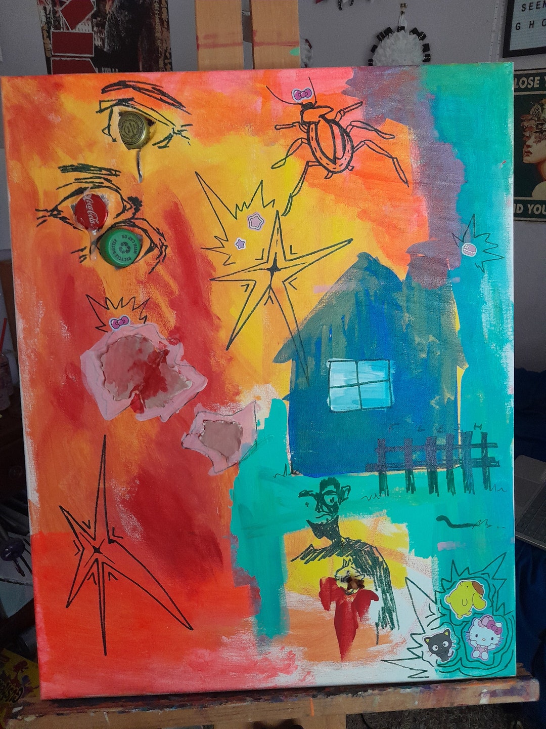 16X20 Painting Multi-media Wall Hanging Art - "a Painting Titled Flesh ...