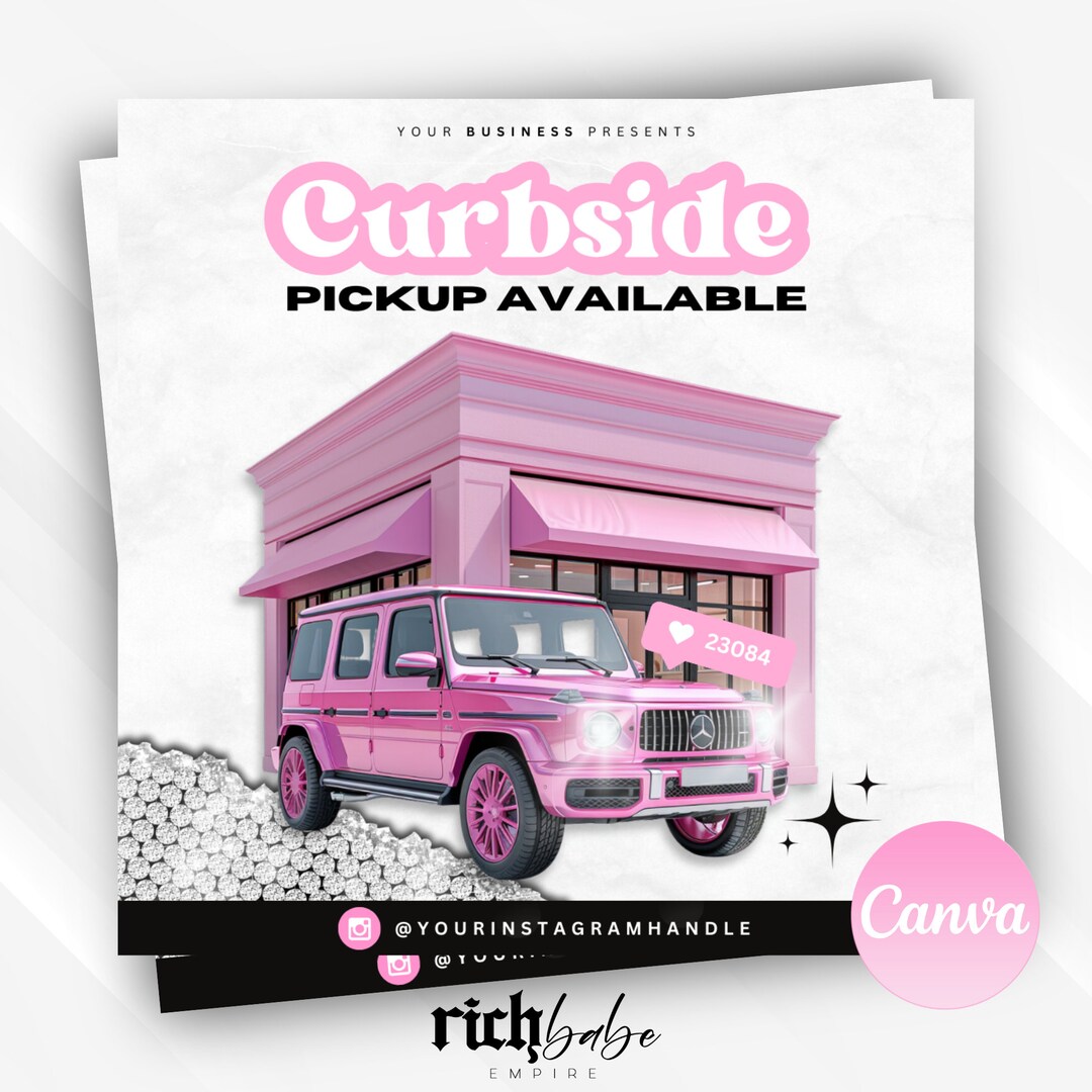 Editable Curbside Pickup Flyer, Lashes, Nails, Hair Bundles Flyer, Hair ...