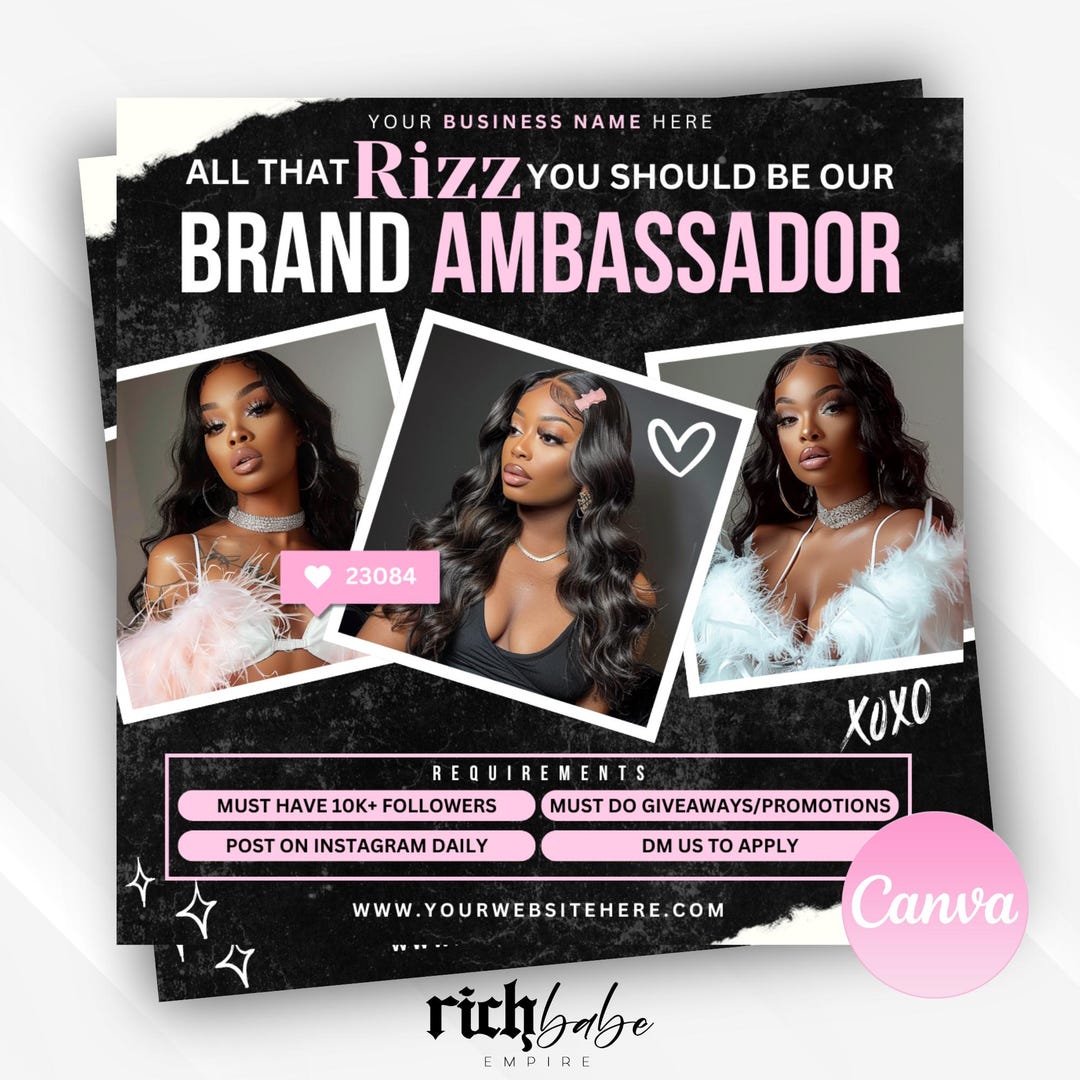 Editable Brand Ambassador Flyer, Canva Template - Etsy