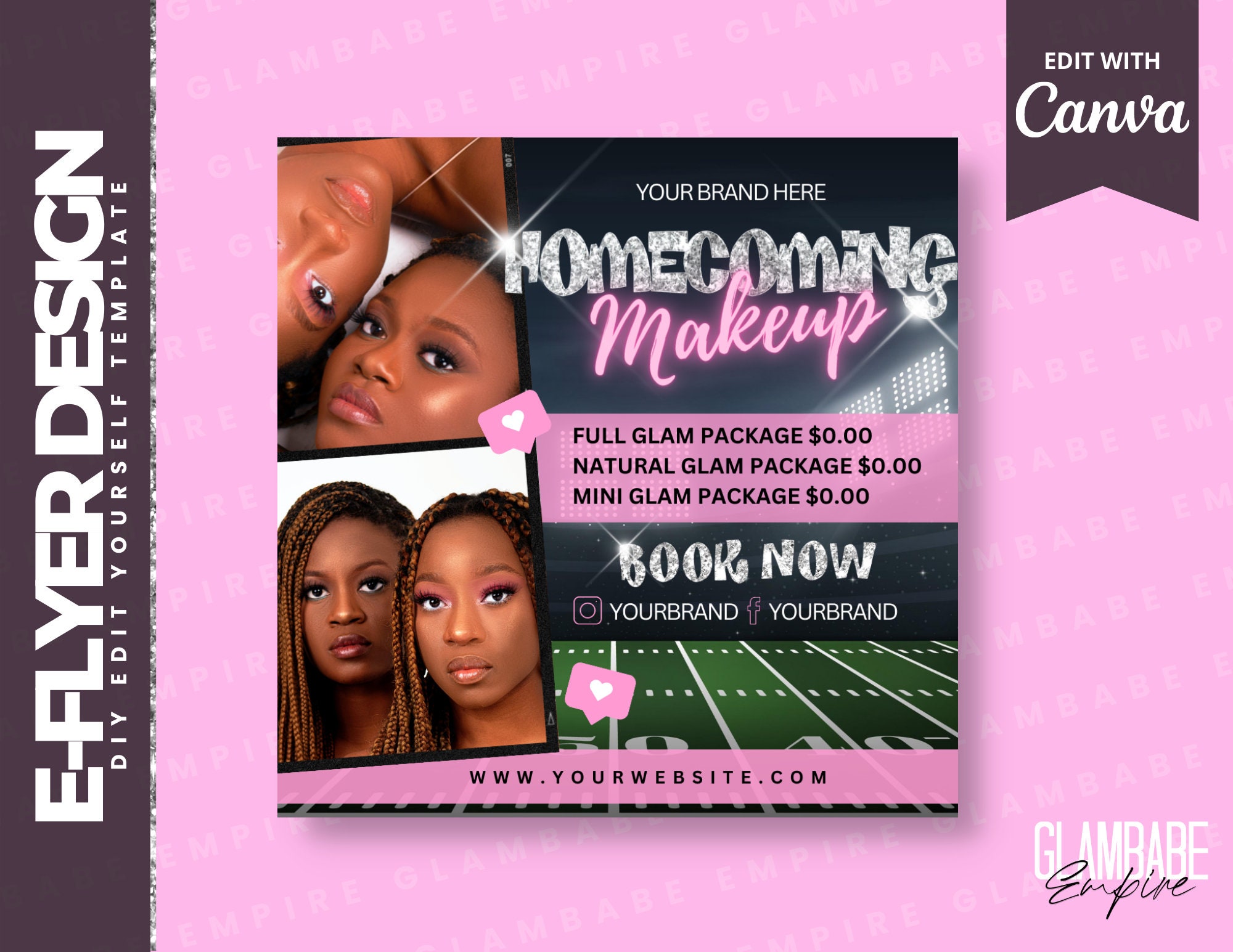 Homecoming Makeup Flyer Template Homecoming Flyer Event - Etsy
