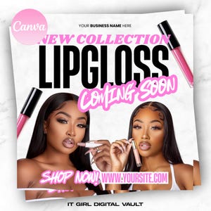 Editable Lipgloss Sale Flyer, New Lipgloss , Shop Now Flyer, Make up ...