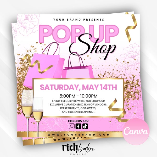 Pop up Shop Bundle Canva - Etsy