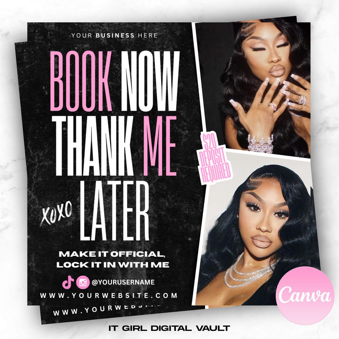 Editable Bookings Flyer: Spring Appointments, Canva Template - Etsy