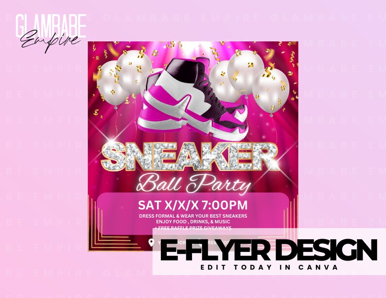 Sneaker Ball Gala Flyer, Sneaker Ball Invite, Sneaker Ball Invitation ...