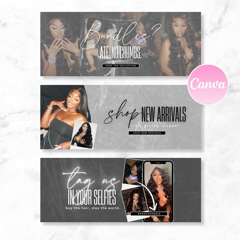 Hair Bundles Web Banners - Etsy