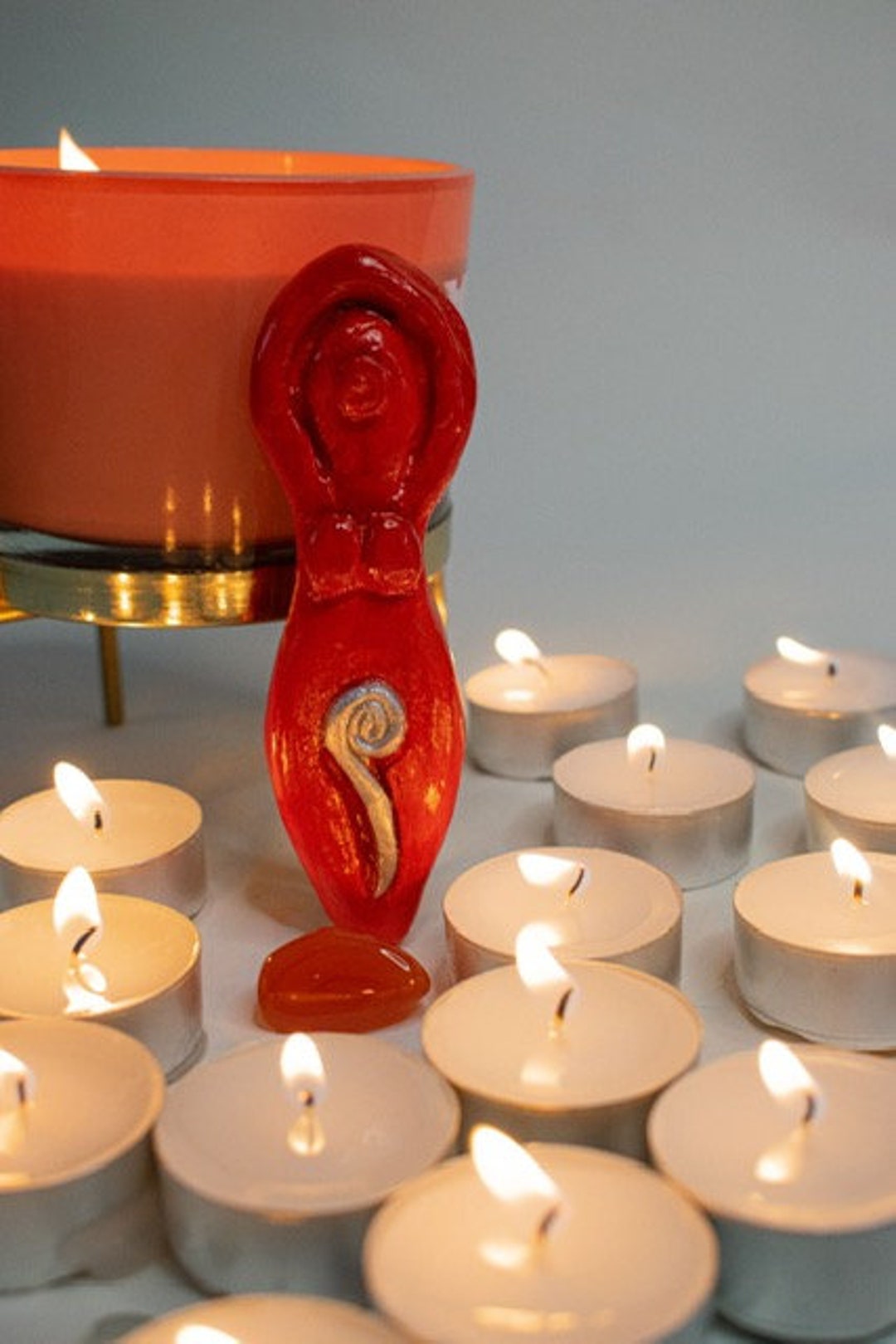 Fire Element Goddess and Crystal Set. - Etsy