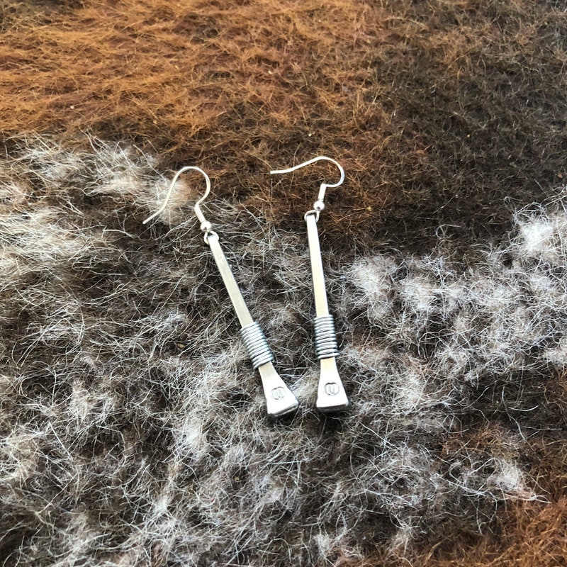 Nail Earrings - Etsy