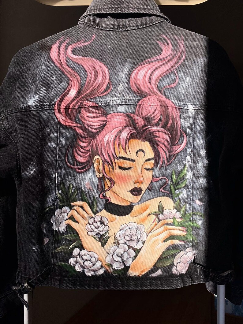 Hand Painted Denim Jacket - Etsy