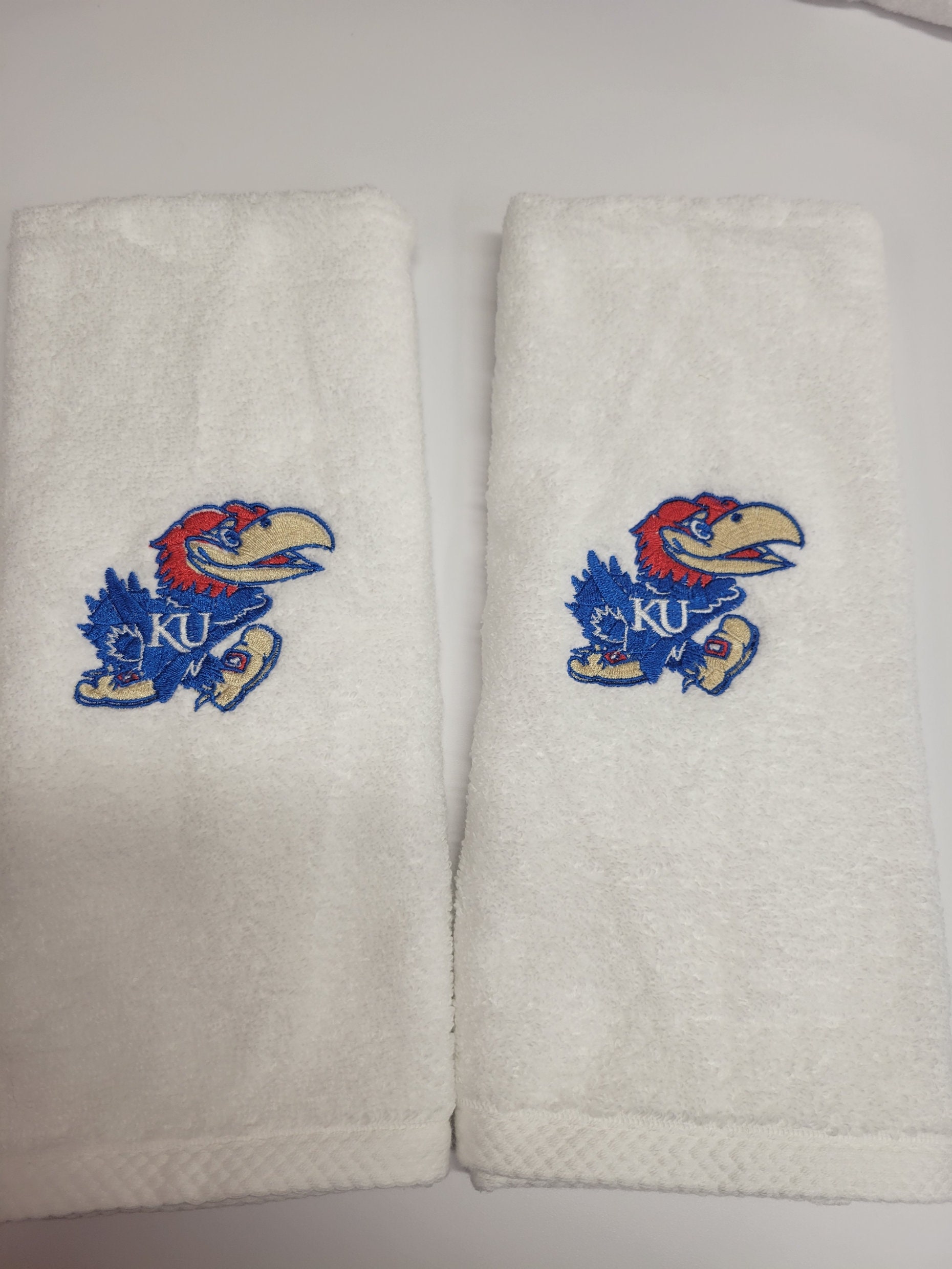 Kansas University Jayhawk Embroidery Towels Set of 2 - Etsy