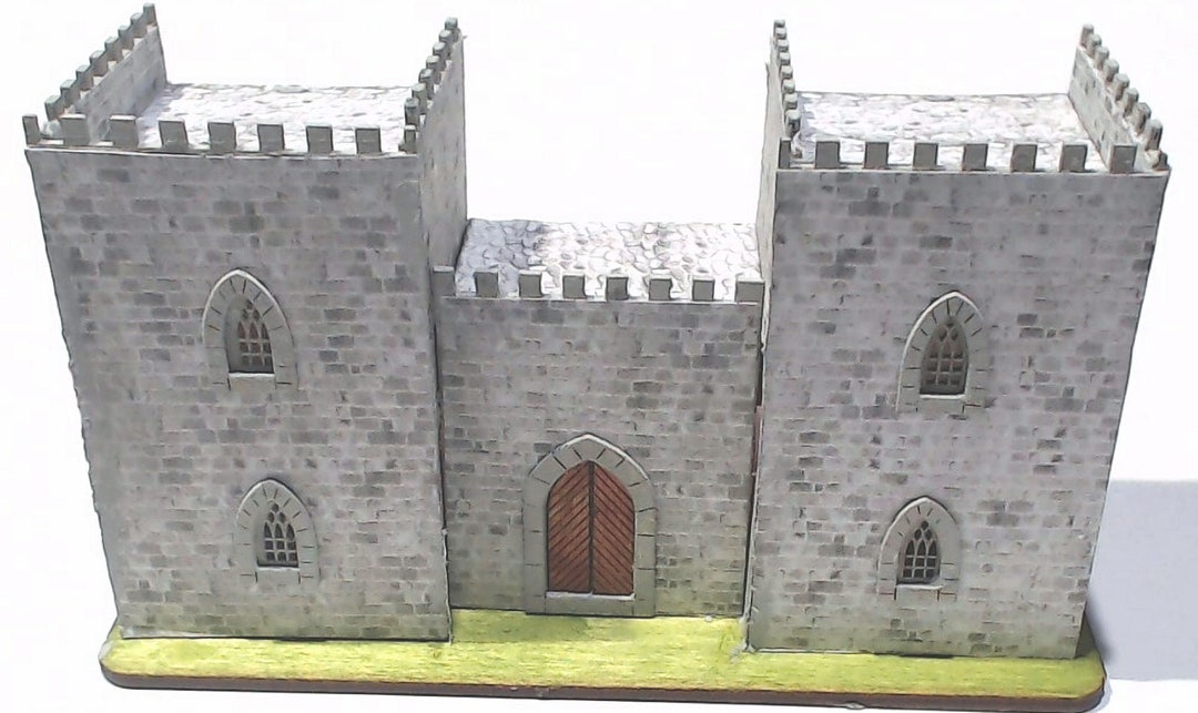 Miniature Castle With Intricate Windows and Doors on Base - 1:144 Scale ...